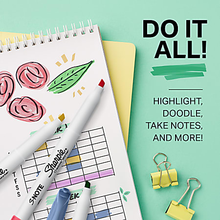 Sharpie S Note Highlighters Chisel Tip Assorted Colors Pack Of 12 ...