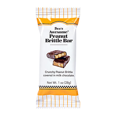 Sees Awesome Peanut Brittle Bars 8 oz 8 bars Per Pack Set Of 2