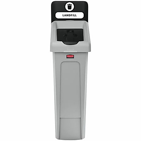 Rubbermaid Commercial Slim Jim Recycling Station 1 Stream Landfill 23 ...