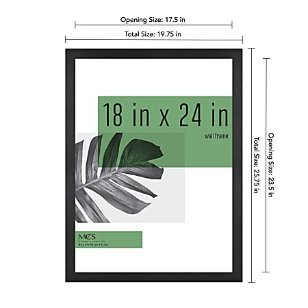 MCS Gallery Poster Frame 18 x 24 Black Woodgrain - Office Depot
