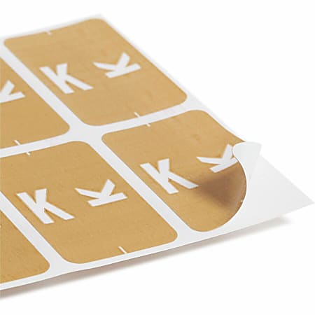 Smead ACCS Alphaz Permanent Color Coded Label Refill Pack K Light Brown ...