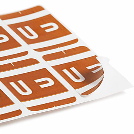 Smead ACCS Alphaz Permanent Color Coded Label Refill Pack U Dark Brown ...