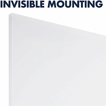 Quartet InvisaMount Vertical Glass Dry Erase Board 28x50 50 4.2 ftx 28 ...