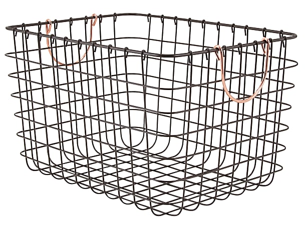 Realspace Metal Bin With Handles Medium Size 8 34 x 10 12 x 14 ...