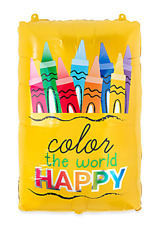 Office Depot Back To School Foil Balloons Crayons 19 x 13 Pack Of 2 Balloons - Office Depot