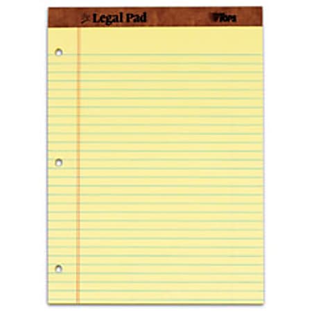 TOPS 3 Hole Punched Perforated Writing Pads 8 12 x 11 34 Legal Ruled 50 ...
