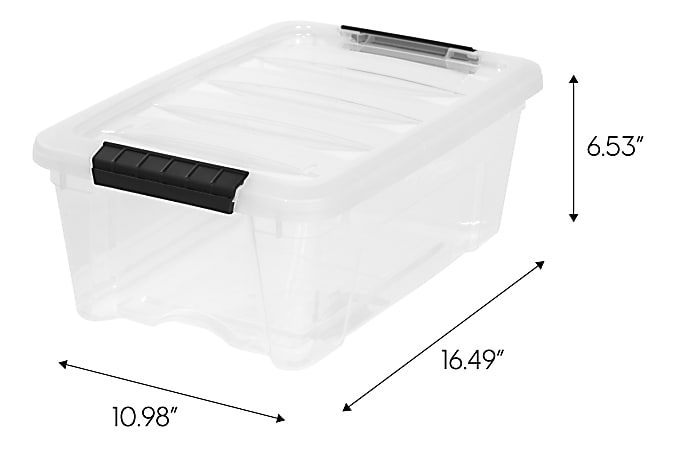 IRIS® Stack & Pull Storage Containers With Built-In Handles, 12 Quarts ...