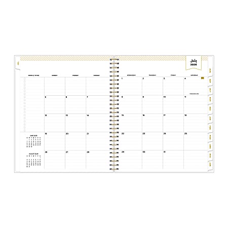 Planning Calendar DD Butterfly Garden Black PP 8x10 AY26 27 - Office Depot