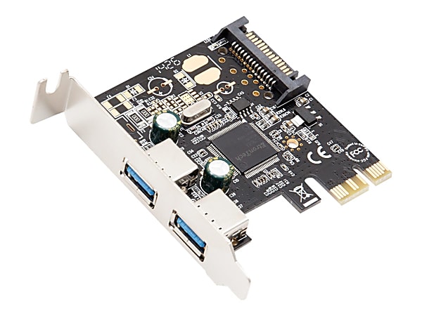 Syba SD PEX20158 USB adapter PCIe 2.0 low profile USB 3.0 x 2 - Office ...