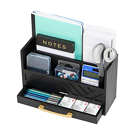 Mind Reader 5 Compartment Desktop Organizer 7 12 H x 4 12 W x 12 12 D ...