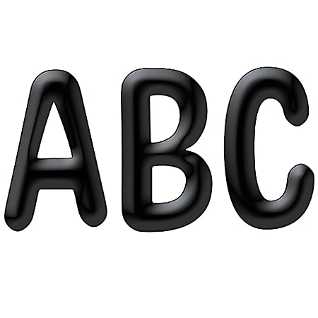 Eureka 4 Deco Letters Color My World Solid Black 180 Letters Per Pack ...