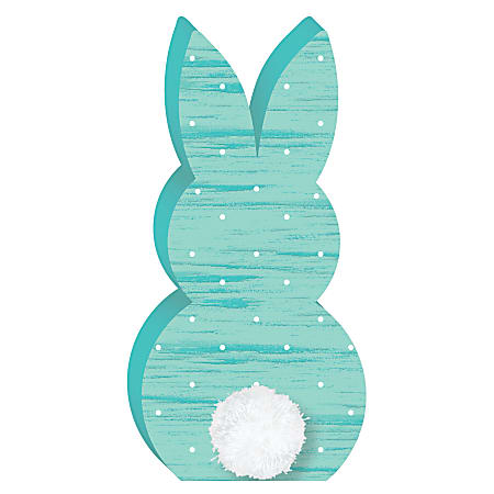 Amscan Easter Bunny Mini Standing Signs, 7-1/2"H x 3-3/4"W x 1"D, Blue ...