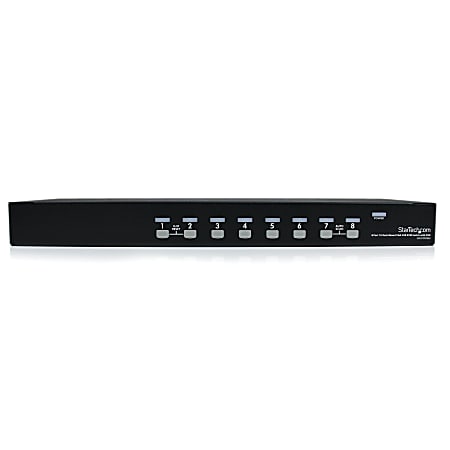 StarTech.com 8 Port 1U Rackmount USB KVM Switch with OSD - Office Depot