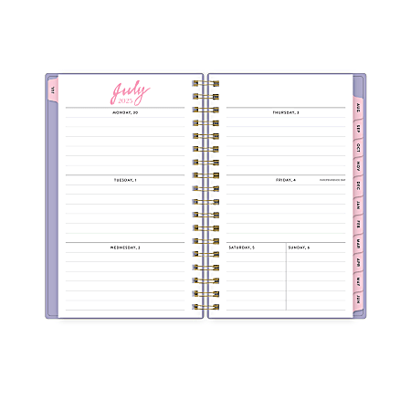 2025 2026 Blue Sky Travel Write Draw Lima FlowersSolid Lavender ...