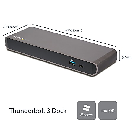 StarTech.com Thunderbolt 3 Docking Station Compatible with WindowsmacOS ...