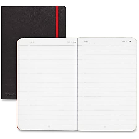 Black n Red Stitched Business Journal 5 34 x 8 14 Ruled 142 Pages 71 ...