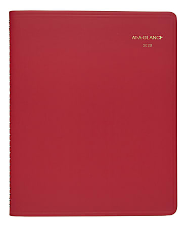 AT A GLANCE Fashion Monthly Planner 8 34 x 6 78 30percent Recycled Red ...