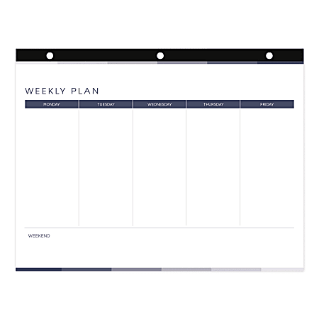 Blueline 52 Week Desk Pad Calendar 11 x 8 12 Undated - Office Depot