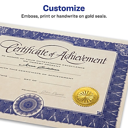 Gold Notary Labels Avery® Printable Gold Foil Notarial Seals