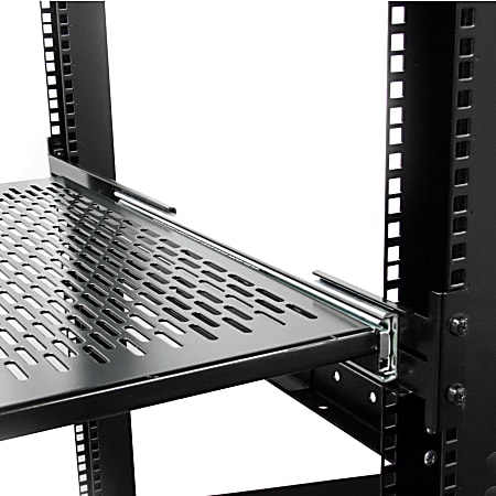 StarTech.com 2U Vented Sliding Rack Mount Shelf - Office Depot