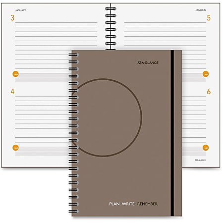 AT A GLANCE Undated Planning Notebook 6 x 9 2 Days Per Page Gray 80 ...