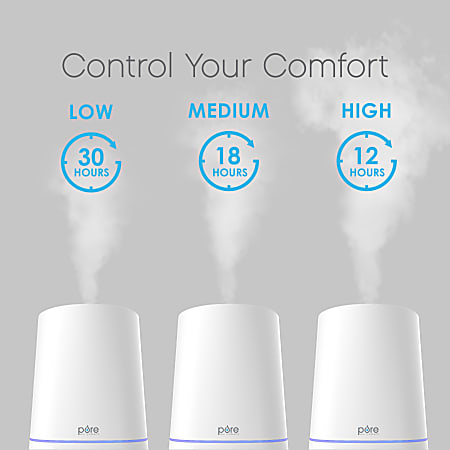 Pure Enrichment HUME Max Top Fill Ultrasonic Cool Mist Humidifier 11 12 ...