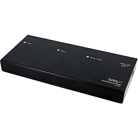 StarTech.com 2 Port DVI Video Splitter with Audio Split a DVI source ...