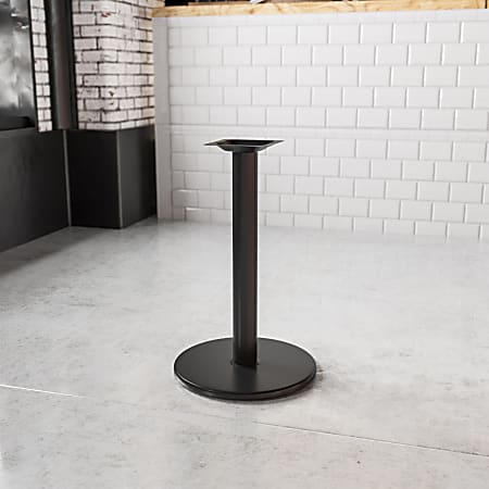 Flash Furniture Iron Round Restaurant Table Base With Table Height ...