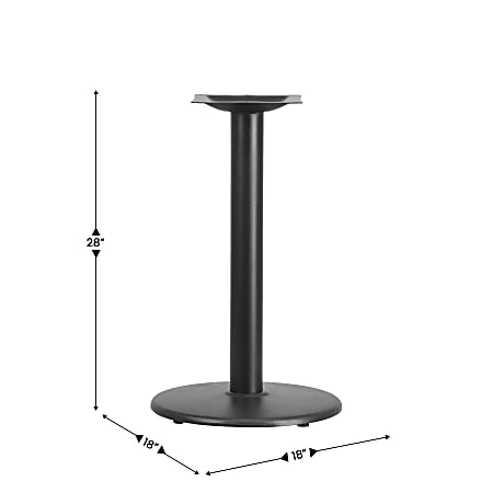 Flash Furniture Iron Round Restaurant Table Base With Table Height ...