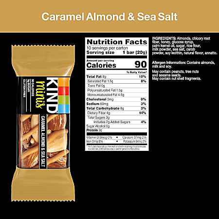 KIND Minis Variety Pack Dark Chocolate Nuts Sea SaltCaramel Almond Sea ...