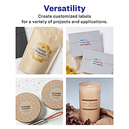 Avery Permanent Labels With Sure Feed 94267 CMF50 Rectangle Scalloped 2 ...