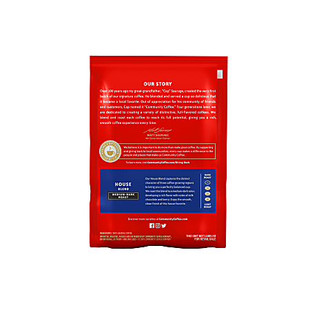 Community Coffee Arabica Single Serve Coffee Packets House Blend Carton ...