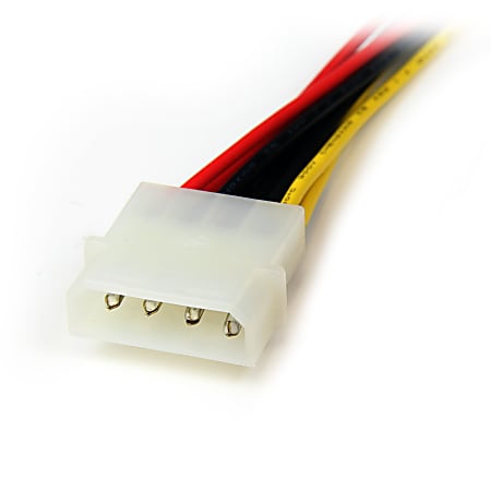 StarTech.com 12in LP4 to 2x SATA Power Y Cable Adapter Power two SATA ...