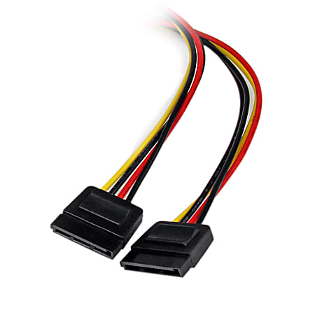 StarTech.com 12in LP4 to 2x SATA Power Y Cable Adapter Power two SATA ...