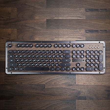 Azio Retro Classic Wireless Keyboard Full Size Elwood - Office Depot