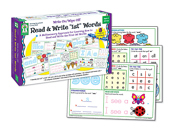 Key Education Write OnWipe Off Read And Write 1st Words Grades Pre K 1 ...
