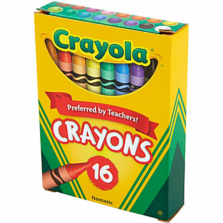Crayola Standard Crayons Assorted Colors Box Of 16 Crayons - Office Depot