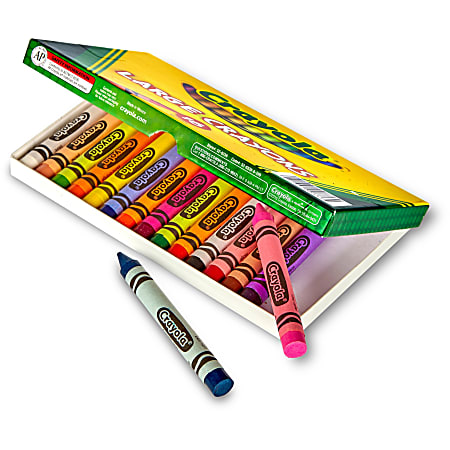 Crayola Crayons Large Assorted Colors Box Of 16 Crayons - Office Depot
