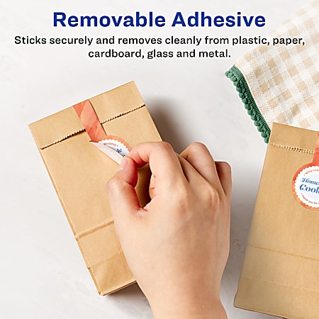 Avery Removable Labels With Sure Feed 94115 RMP25 Lollipop 1 x 4 White ...