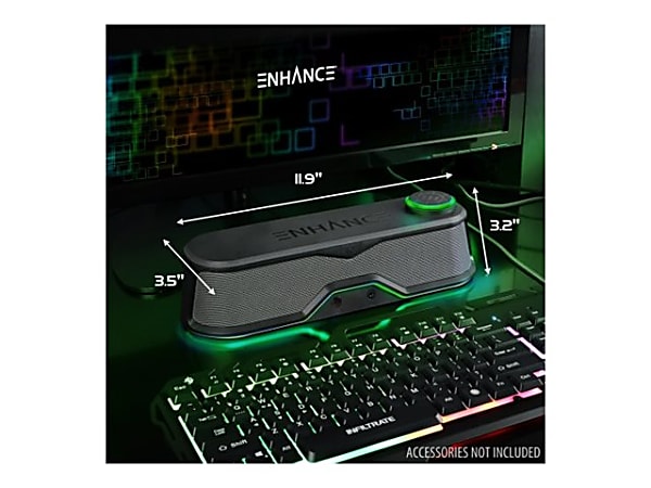 ENHANCE SB1 Sound Bar 10W Glossy Black ENPCSB1100GNWS - Office Depot