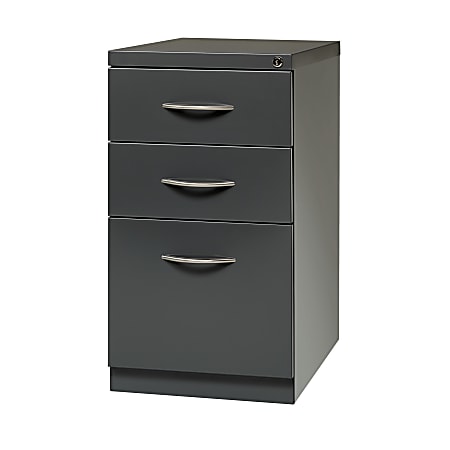 Hirsh 23 D Vertical 3 Drawer Mobile Pedestal File Cabinet Charcoal ...