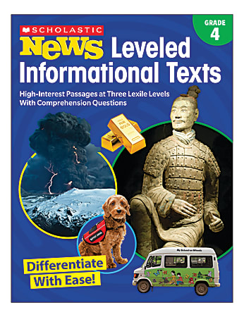 Scholastic News Leveled Informational Texts Activity Book, Grade 4
