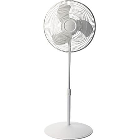 Lasko 16 3 Speed Oscillating Stand Fan 47 H x 17 W x 18 D White ...