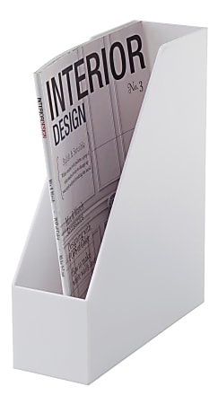 Realspace White Plastic Magazine File - Office Depot