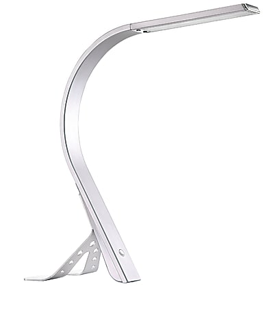 Realspace Curved Contemporary LED Task Lamp Adjustable 18 H Silver ...