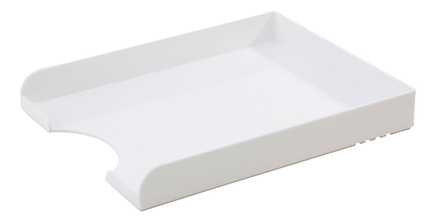 Realspace Plastic Letter Tray White - Office Depot