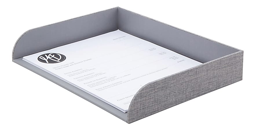 Realspace Gray Fabric Paper Tray Letter Size - Office Depot