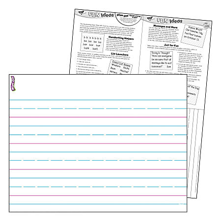Trend Handwriting Paper Wipe Off Charts 17 x 22 White Pack Of 6 Charts ...