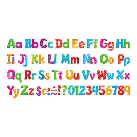 Trend Colorful Patterns Play Combo Ready Letters 4 Assorted Colors 216 ...