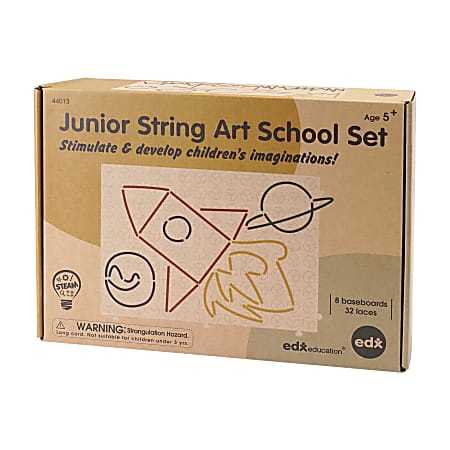 Edx Education Junior String Art Pack Pack of 60 Pieces - Office Depot